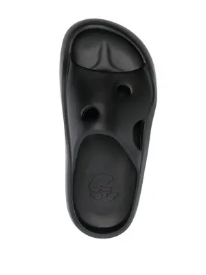 Off-White Meteor Rubber Pool Slides - Black