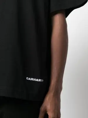 Carhartt Work In Progress Link Script Organic Cotton T-shirt - Black