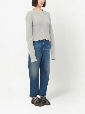 MAISON MARGIELA Cut-out Ribbed Jumper