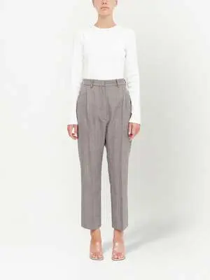 MAISON MARGIELA Pleated Cropped Trousers - Grey