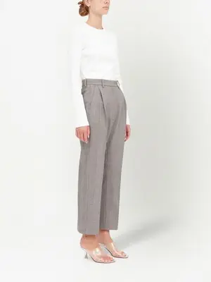 MAISON MARGIELA Pleated Cropped Trousers - Grey