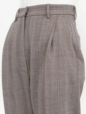 MAISON MARGIELA Pleated Cropped Trousers - Grey
