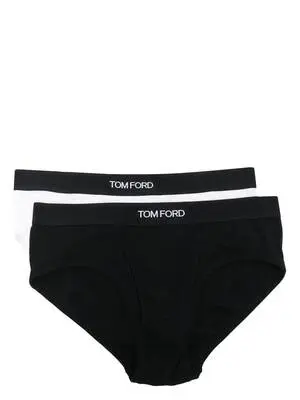 TOM FORD Logo-print Cotton Briefs - White
