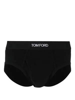 TOM FORD Logo-print Cotton Briefs - White