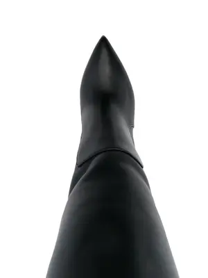 Paris Texas 110mm Knee-high Stiletto Boots - Black