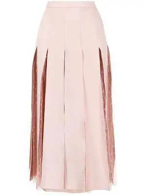 Red Valentino Pleated Midi Skirt - Pink