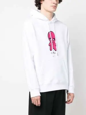 Gcds Cotton Alien-patch Hoodie - White