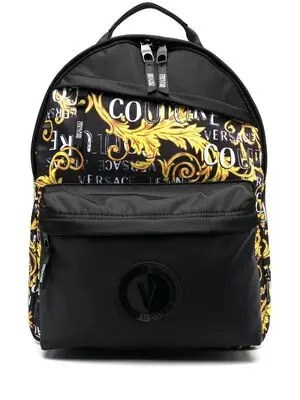 Versace Baroque Print Backpack - Black