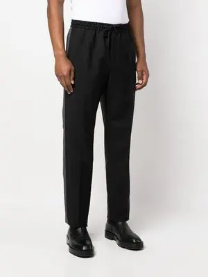 Versace Side-stripe Straight-leg Trousers