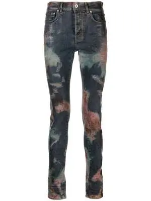 PURPLE BRAND Spray-pattern Slim-fit Jeans