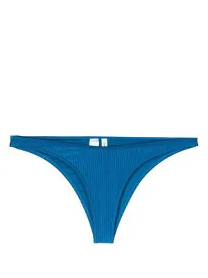 Calvin Klein Ribbed-detail Bikini Bottoms - Blue