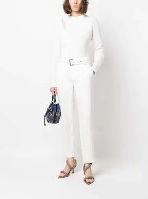 Michael Kors Pleated Straight Leg Jeans