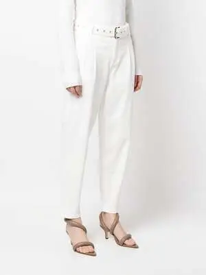 Michael Kors Pleated Straight Leg Jeans