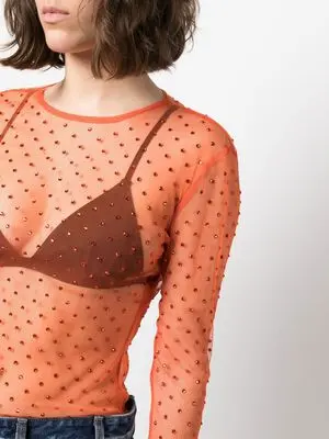 SIEDRES Crystal-embellished Blouse