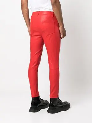ROMEO HUNTE Slim-fit Leather Trousers