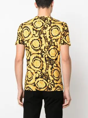 Versace Baroque-print Crew Neck T-shirt