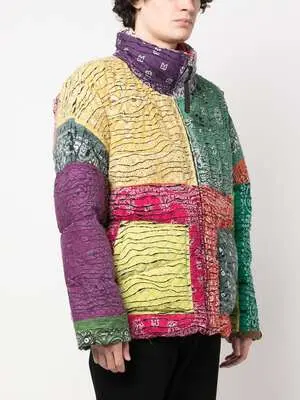 CHILDREN OF THE DISCORDANCE Patchwork Bandana-print Jacket - Green