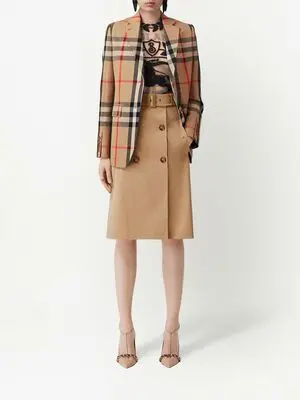 Burberry Wool-cotton Jacquard Tailored Jacket