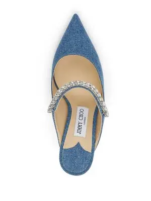 JIMMY CHOO Bing 65mm Denim Mules