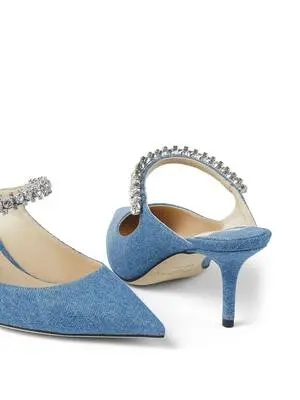 JIMMY CHOO Bing 65mm Denim Mules