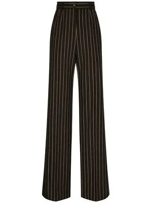 Dolce & Gabbana Pinstriped Wide-leg Trousers