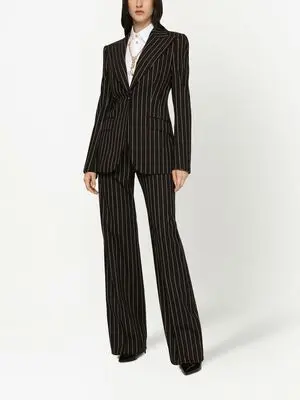 Dolce & Gabbana Pinstriped Wide-leg Trousers
