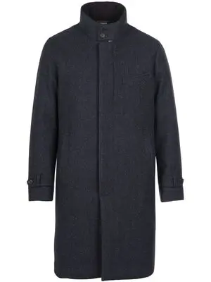 NORWEGIAN WOOL Single-breasted Down-filled Coat - Blue