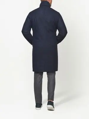 NORWEGIAN WOOL Single-breasted Down-filled Coat - Blue