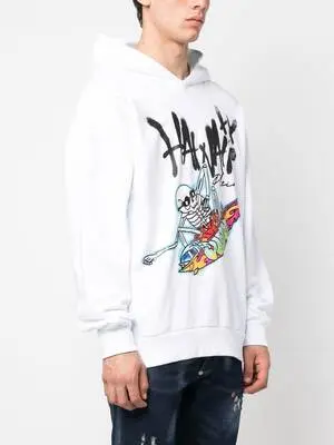 Philipp Plein Hawaii-print Cotton Hoodie