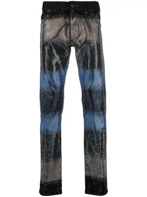 Philipp Plein Gradient Crystal-embellished Jeans
