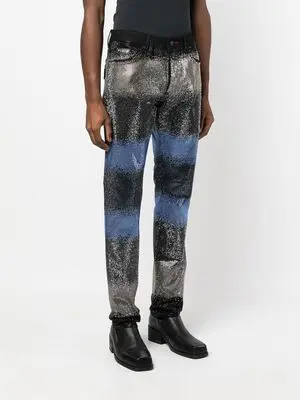 Philipp Plein Gradient Crystal-embellished Jeans