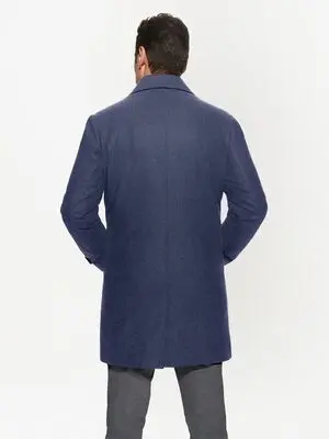 NORWEGIAN WOOL Down-lined Wool Coat - Blue
