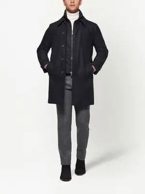 NORWEGIAN WOOL Down-lined Wool Coat - Black