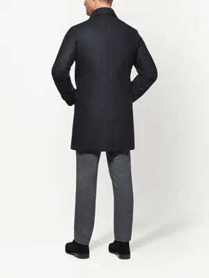 NORWEGIAN WOOL Down-lined Wool Coat - Black