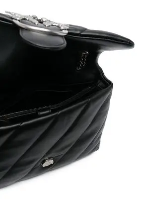Pinko Love Big Puff Leather Shoulder Bag - Black