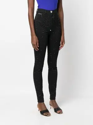 Philipp Plein Rhinestone-embellished Skinny Jeans
