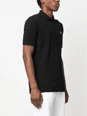 Philipp Plein Stars Print Polo Shirt - Black