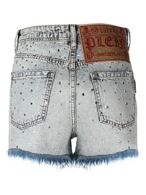 Philipp Plein Logo-patch Embellished Shorts - Blue
