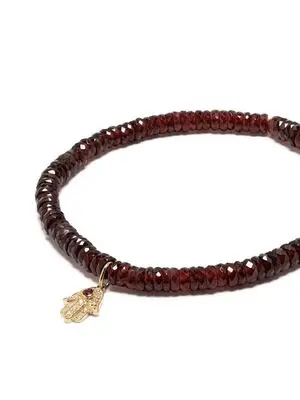 SYDNEY EVAN 14kt Yellow Gold Garnet Bracelet - Red