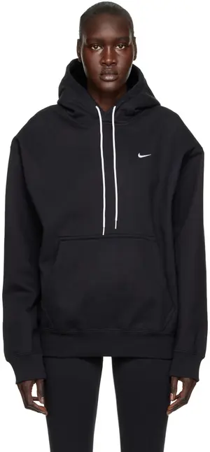 Nike Nike Black Solo Swoosh Hoodie - Black/white