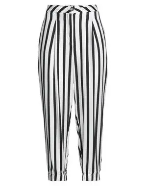 SOALLURE Tapered Striped Pants - Black