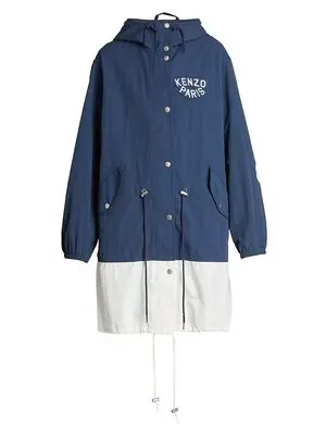 Kenzo Women's Elongated Lighthouse Logo Windbreaker - Midnight Blue  - Midnight Blue