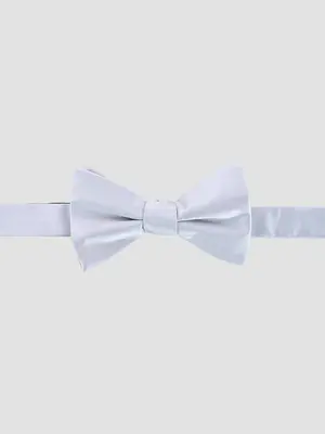 Trafalgar Silk Bow Tie Silver