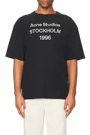Acne Studios Exford U 1996 T-shirt In Black - Faded Black