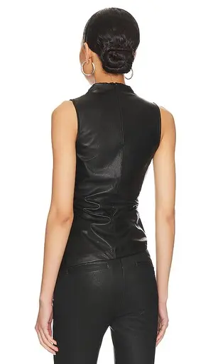 Helmut Lang Faux Leather Top