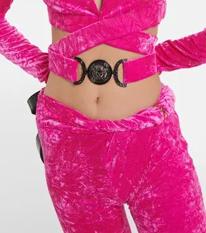 Versace Flared Velvet Trousers