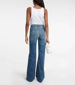 NILI LOTAN Florence High-rise Flared Jeans - Blue
