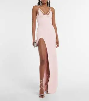 David Koma Side-slit Maxi Dress - Pink