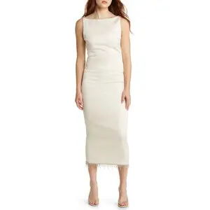 House Of Cb Rhinestone Straps Gown