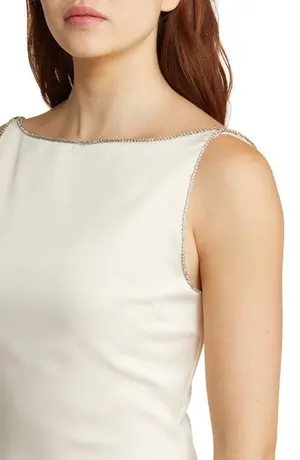 House Of Cb Rhinestone Straps Gown